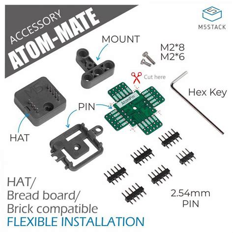 M Stack ATOM Mate DIY Expansion Kit Voor M ATOM En M StickC Hat Series M Stack A