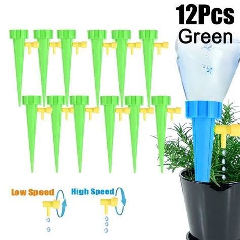 12pcs Vert Systèmearrosage Goutte à Goutte Automatique Kit De Pointes