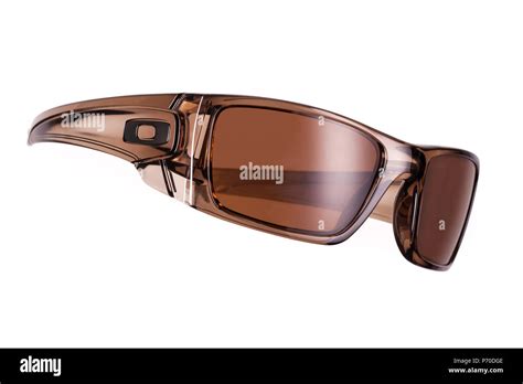Oakley Fuel Cell Brown Smoke Sunglasses On A White Background Stock
