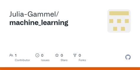 GitHub Julia Gammel Machine Learning