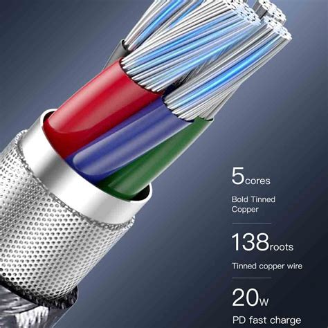 TOTU CB L W USB To Pin Data Cable M Grey Alexnld Com