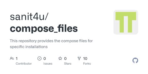 GitHub Sanit U Compose Files This Repository Provides The Compose