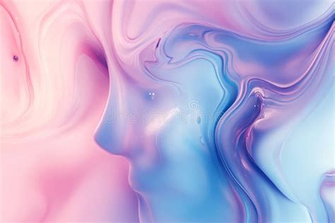 A Surreal Background With Fluid Abstract Shapes And Soft Gradient Transitions In Pastel Blues