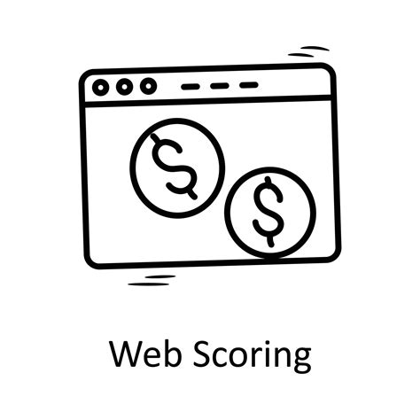 Web Scoring Vector Outline Icon Design Illustration Business Symbol On White Background Eps 10