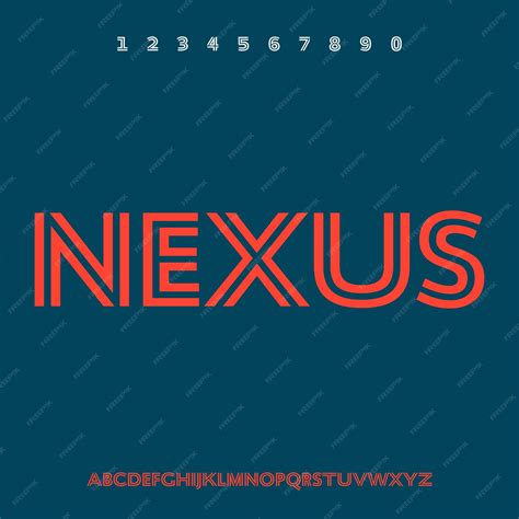 Premium Vector Nexus Outlined Futuristic Minimal Alphabet Display Font Vector Typeset