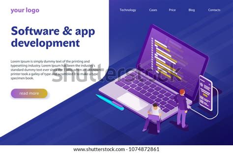 Isometric Style Illustration Software Development Photos And Images