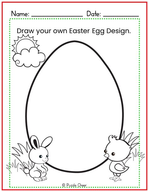 Design Your Own Easter Egg Activity Puzzle Cheer