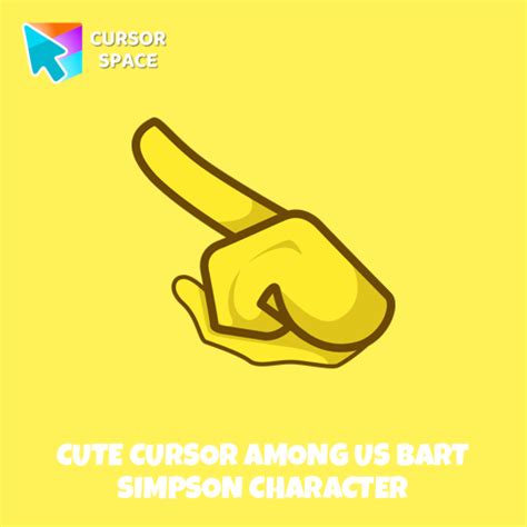 Custom Cursor Cute Cursor Among Us Bart Simpson Character Theme Cursor Space