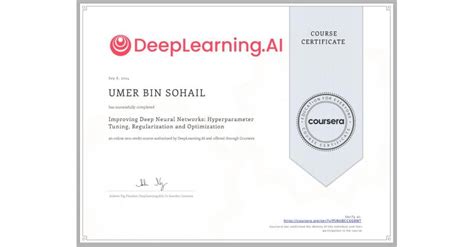 Umer Sohail On Linkedin Completion Certificate For Improving Deep