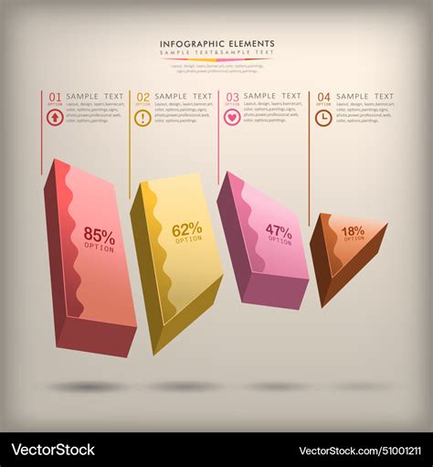 Abstract 3d Cube Infographics Royalty Free Vector Image