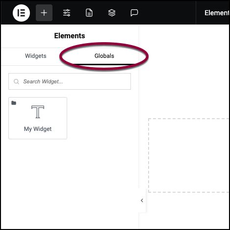Create A Global Widget Support