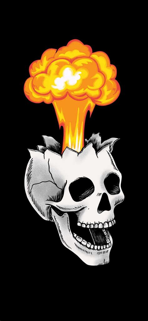 Skull Explosion Hd Iphone Wallpaper Iphone Wallpapers Iphone