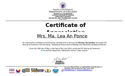 Certificate Guest Speaker Pdf