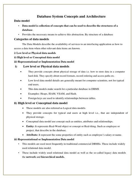 Unit 1 Part2 Pdf Databases Data Model