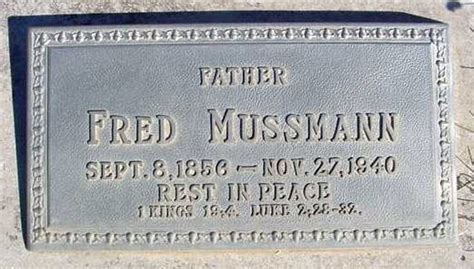 Friedrich Juergen Fred” Mussmann 1856 1940 Find A Grave Memorial