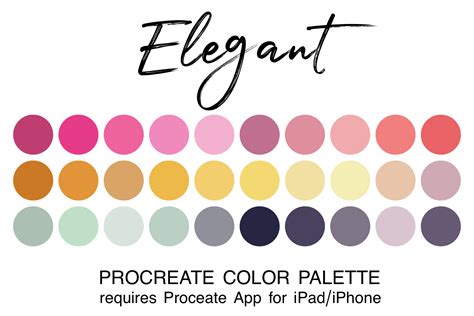 Elegant Procreate Color Palette Graphic By Juliecampbelldesigns · Creative Fabrica