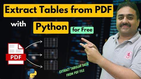 How to Extract Tables from PDF with Python | Extract Tabular Data from ...