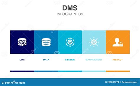 dms data system management privacy stock vector illustration of