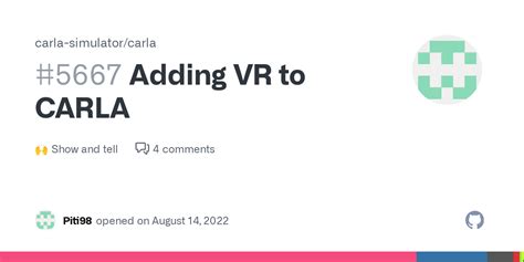 Adding VR To CARLA Carla Simulator Carla Discussion GitHub