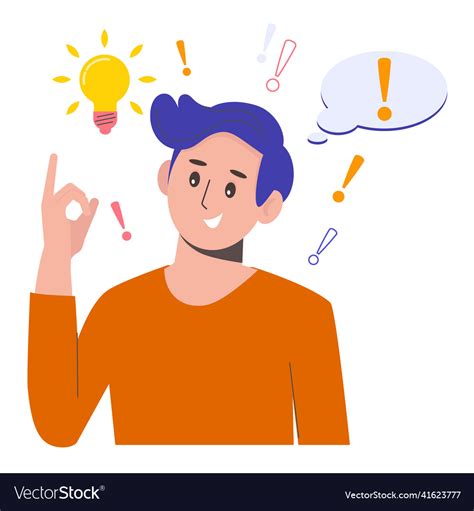 Problem Solving Concept A Man Thinks And Solves Vector Image