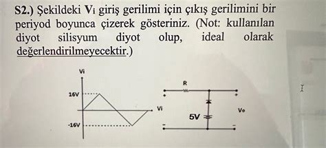 solved show the output voltage for the input voltage vi in