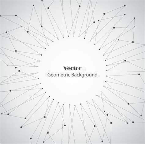 Geometric Pattern With Connected Lines And Dots Vector Illustration Stock Vector Illustration