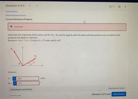 Solved Determine The Magnitude Of The Vector Sum V V V And Chegg