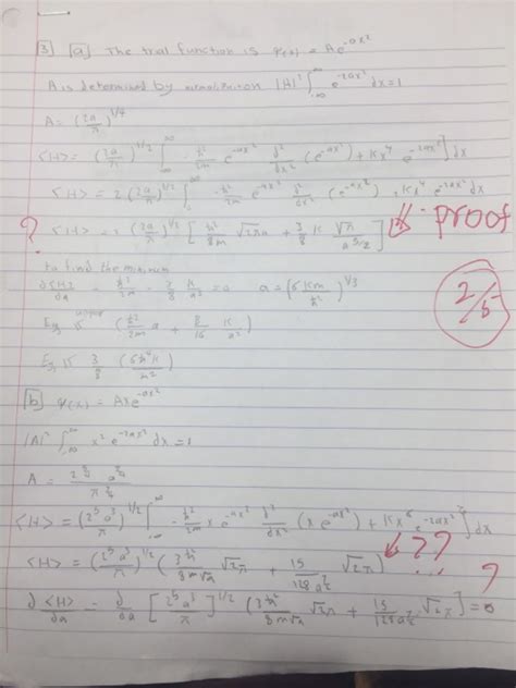 Solved 3 Aay A Particle Of Mass M Is In The One Dimensional