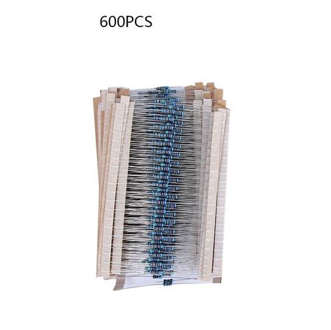 Nololo Low Temperature Coefficient Resistor Assorted 10 1m Each 20pcs 1 4w 1 Metal Film 600