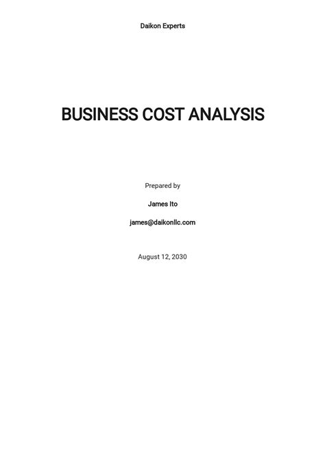 31 FREE Cost Analysis Templates Edit Download Template Net
