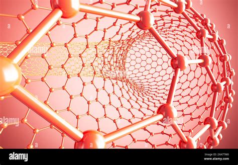 Carbon Nanotubes Nanotechnology 3d Rendering 3d Illustration Stock