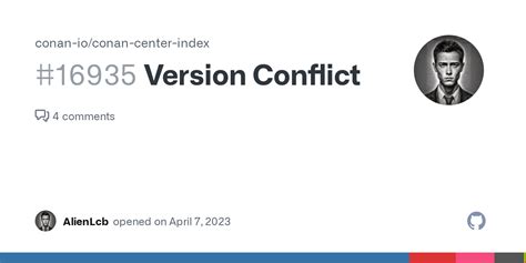 Version Conflict · Issue 16935 · Conan Ioconan Center Index · Github