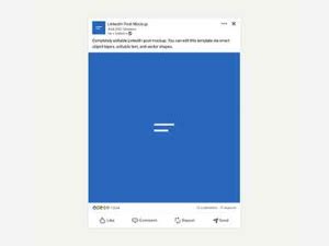 Free LinkedIn Post Mockup PSD