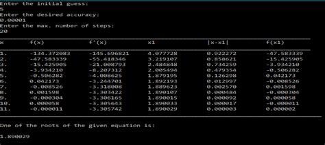 c program for newton raphson method