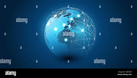 Abstract Blue Futuristic Modern Style Cloud Computing Networks