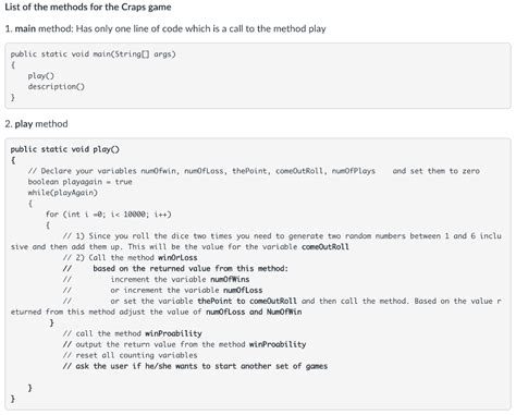 Solved Craps Game Note For This Program A Shell Has Not