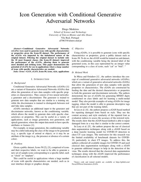 Pdf Icon Generation With Conditional Generative Adversarial Networks