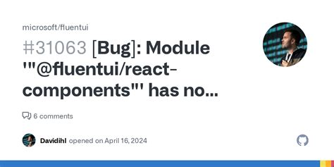 [bug] module fluentui react components has no exported member