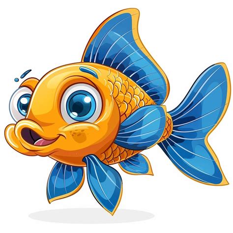 Premium Photo A Cute Fish With White Background