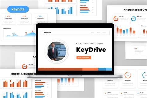 Keydrive Инфографика на панели управления ключевыми показателями эффективности Keynote