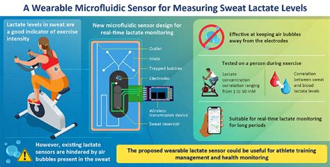 Wearable Sensor Measures Sweat Lactic Acid Levels During Exercise