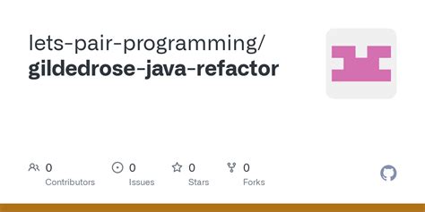 Github Lets Pair Programminggildedrose Java Refactor