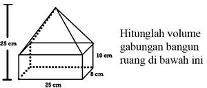 Hitunglah Volume Gabungan Bangun Ruang Di Bawah Ini