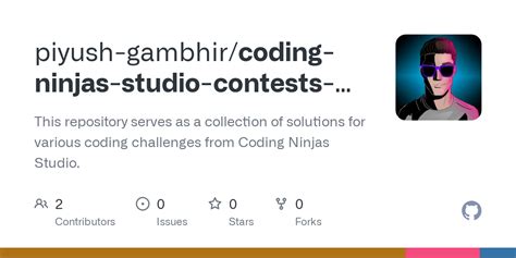 Github Piyush Gambhircoding Ninjas Studio Contests Challenges And
