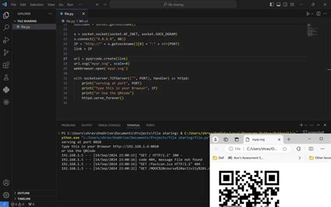 my project using python to serve files over network shravya p posted