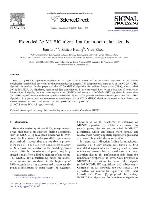pdf extended 2q music algorithm for noncircular signals