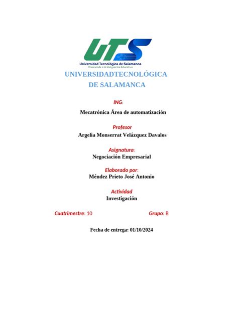 Tipos De Negociaciones Pdf