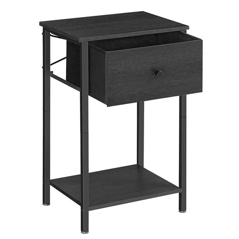 Haoyangboom Nightstand Side Fabric Drawer 24 Inch Tall End Table With