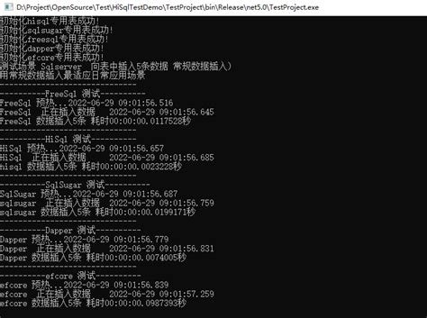 c 国内外ORM 框架 dapper efcore sqlsugar freesql hisql sqlserver数据常规插入测试性能对比 tansar 博客园