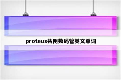 proteus共阴数码管英文单词 proteus相关 proteus8软件 proteus软件